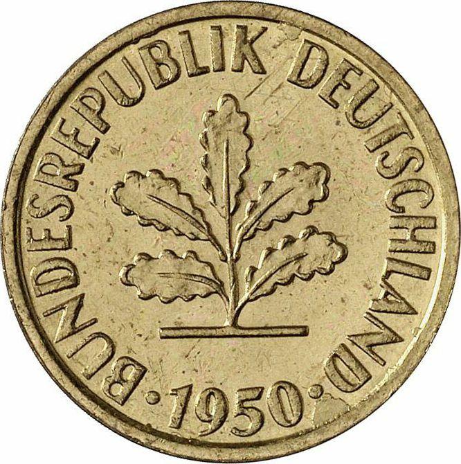 5 Pfennig 1950 J - Germany - Coin Value