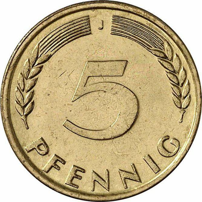 5 Pfennig 1950 J - Germany - Coin Value